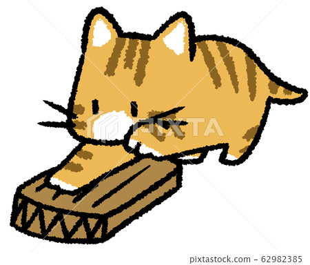 Tea tabby cat with claws - Stock Illustration [62982385] - PIXTA