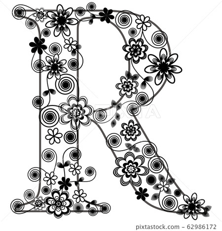 Design font alphabet "R" - Stock Illustration [62986172] - PIXTA