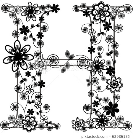 Design font alphabet "H" - Stock Illustration [62986185] - PIXTA