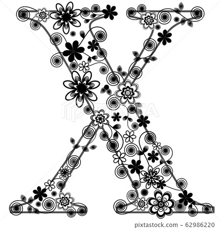 Design font alphabet "X" - Stock Illustration [62986220] - PIXTA