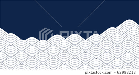 Ocean wave Japanese paper background - Stock Illustration [62988218 ...