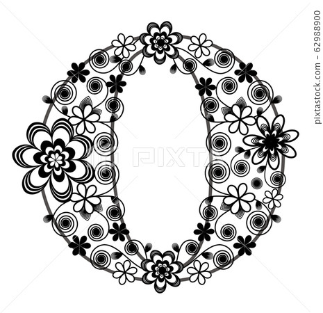 Design font alphabet "o" - Stock Illustration [62988900] - PIXTA