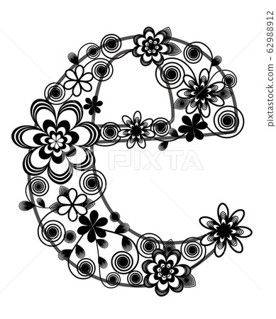 Design font alphabet "e" - Stock Illustration [62988912] - PIXTA