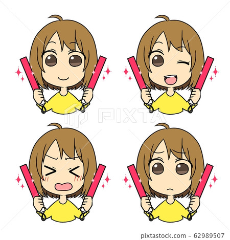 Woman holding penlight - Stock Illustration [62989507] - PIXTA