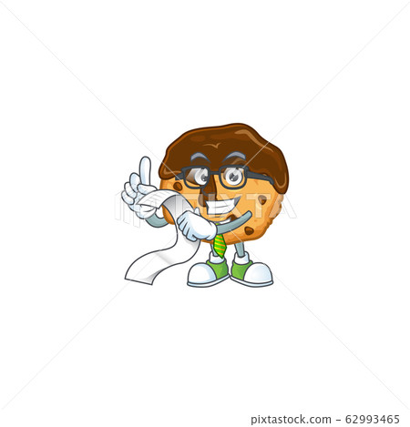 A funny face character of chocolate chips with... - Stock Illustration ...