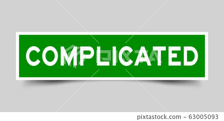 Label square green sticker in word complicated - Stock Illustration ...