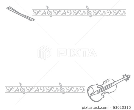 Decorative border and violin frame material - Stock Illustration ...
