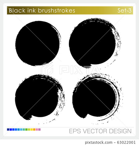 Set-3 (Line of the round brush) - Stock Illustration [63022001] - PIXTA