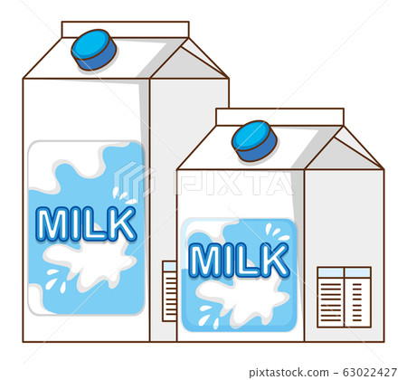 Two boxes of fresh milk on white background - Stock Illustration ...