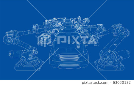 Assembly of motor vehicle. Vector - Stock Illustration [63030182] - PIXTA