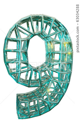 3D isomety vector number nine 9. - Stock Illustration [63034288] - PIXTA