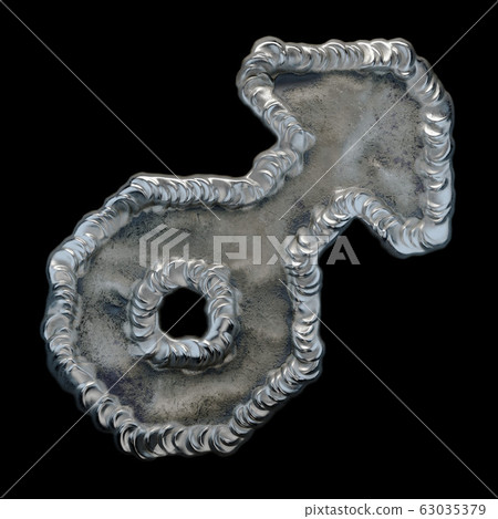 Industrial metal symbol male on black... - Stock Illustration [63035379 ...