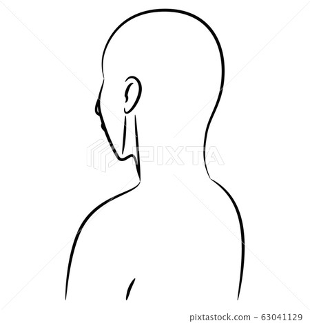 Human body diagonal back illustration material... - Stock Illustration ...