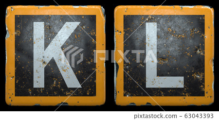 Public road sign orange and black color with a... - Stock Illustration ...