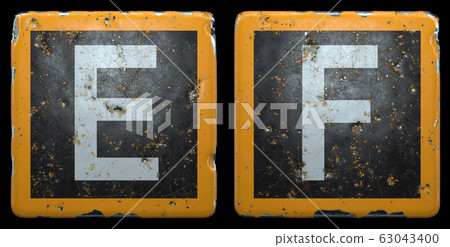 Public road sign orange and black color with a... - Stock Illustration ...