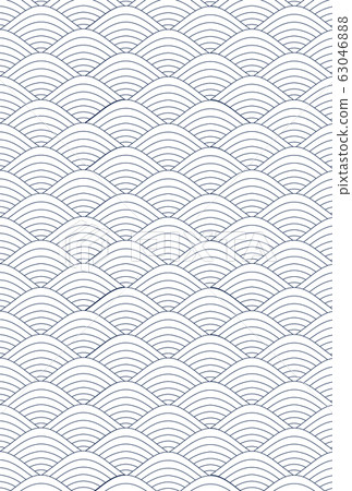 Ocean wave Japanese paper background - Stock Illustration [63046888 ...