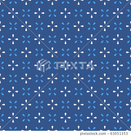 Geometric seamless white and blue pattern....-插圖素材 [63051353] - PIXTA圖庫