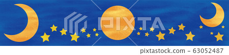 Moon-star-line - Stock Illustration [63052487] - PIXTA