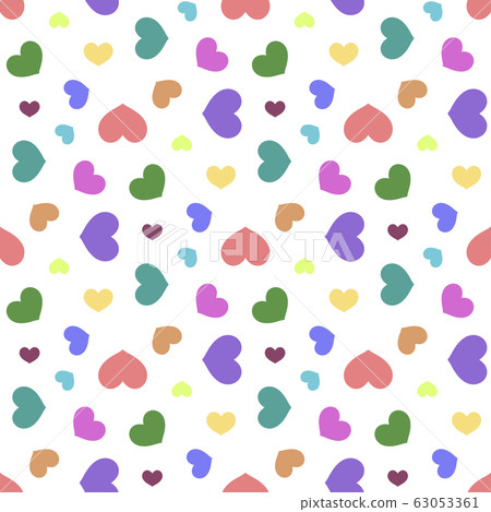 Colored hearts love seamless background... - Stock Illustration ...