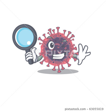 Microbiology coronavirus in Smart Detective... - Stock Illustration ...