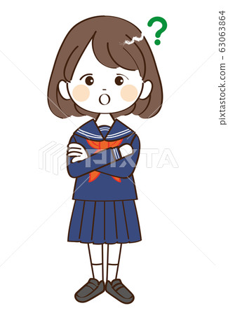 Woman, student, doubt - Stock Illustration [63063864] - PIXTA