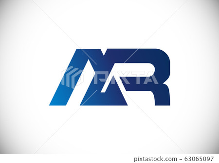 A R Initial letter logo design, Creative... - Stock Illustration ...