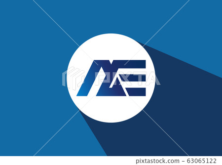 A E Initial letter logo design, Creative... - Stock Illustration ...