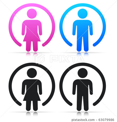 Vector boy and girl signs - Stock Illustration [63079986] - PIXTA