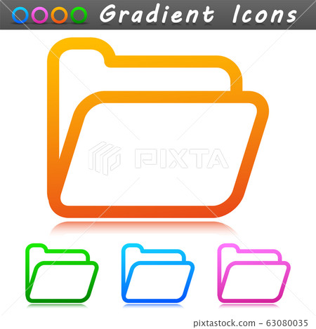 Vector folder symbol icon design - Stock Illustration [63080035] - PIXTA