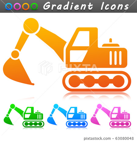 Vector excavator symbol icon design - Stock Illustration [63080048] - PIXTA