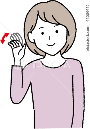 International Sign Language_Goodbye - Stock Illustration [63089652] - PIXTA