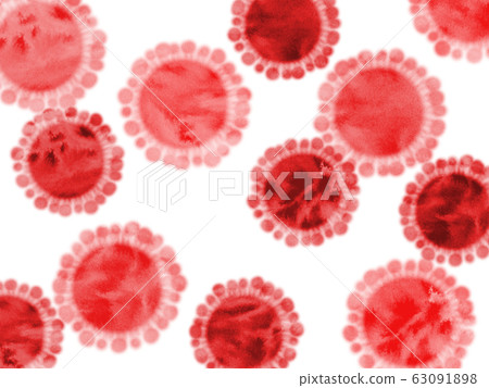 Virus-red-background - Stock Illustration [63091898] - PIXTA