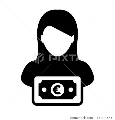 Insurance icon vector female user person profile - Stock Illustration ...
