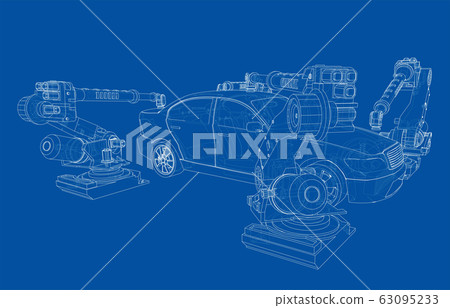 Assembly of motor vehicle. Vector - Stock Illustration [63095233] - PIXTA