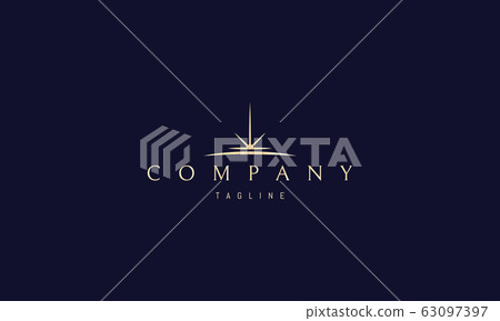 Vector golden logo on which an abstract image...-插圖素材 [63097397] - PIXTA圖庫