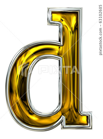 3D rendering. Lowercase Letter d. - Stock Illustration [63102685] - PIXTA