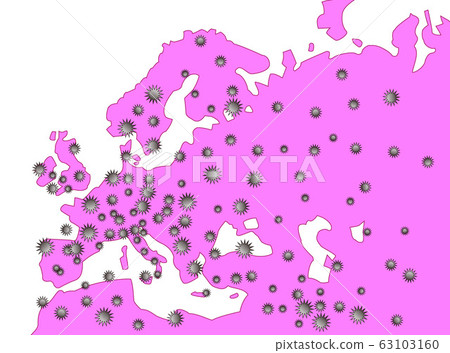 Image image of the spread of the virus in Europe - Stock Illustration ...