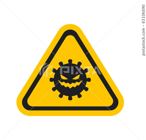 Warning Sign of Virus. Isolated Vector - Stock Illustration [63106890 ...