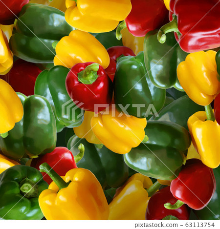 Background-vegetable-paprika - Stock Illustration [63113754] - PIXTA