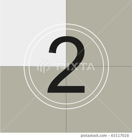 classic movie countdown frame at the number... - Stock Illustration ...