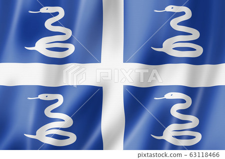 Martinique snake flag, Overseas Territories of - Stock Illustration ...