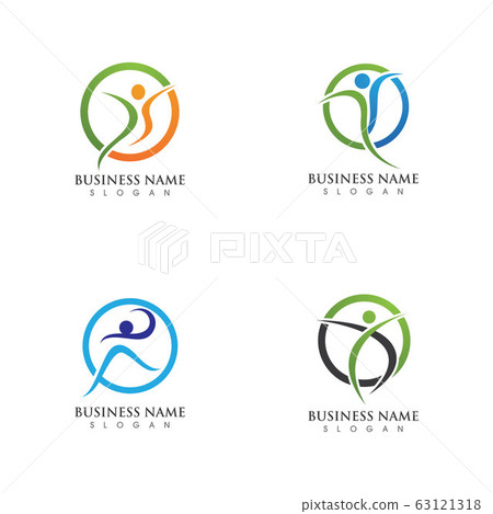 Success people jump logo sign illustration - Stock Illustration ...