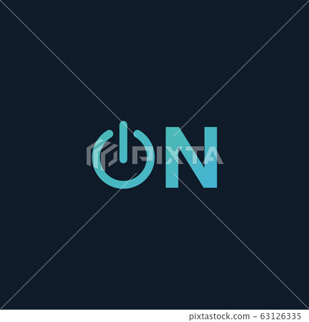 power button icon button typography for... - Stock Illustration ...