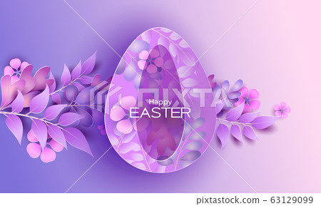 Happy Easter greating card abstract flower... - Stock Illustration ...