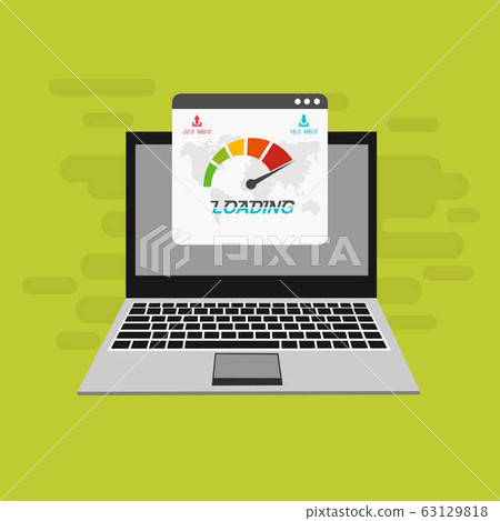 laptop acceleration icon vector template Online on - Stock Illustration ...
