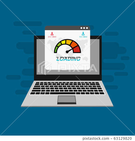 laptop acceleration icon vector template Online on - Stock Illustration ...
