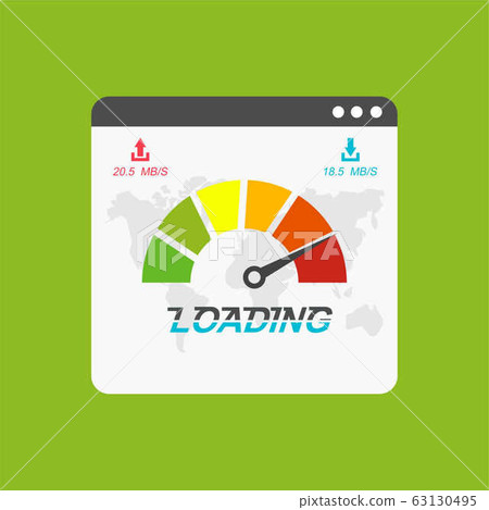 Web browser acceleration Flat design vector - Stock Illustration ...