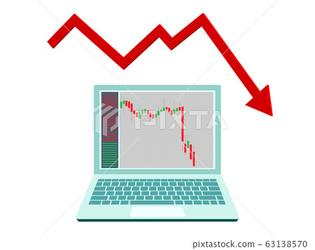 Stock price decline - Stock Illustration [63138570] - PIXTA