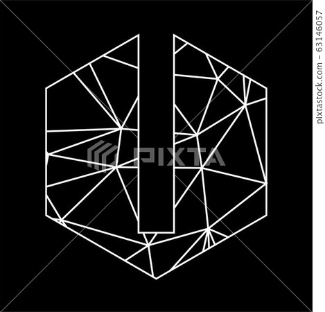 L geometric triangle blockchain font - Stock Illustration [63146057 ...