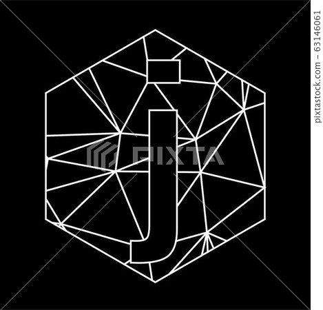 j geometric triangle blockchain font - Stock Illustration [63146061 ...